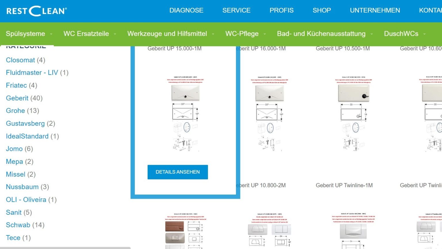 Der umfangreichste Onlineshop für WC-Ersatzteile